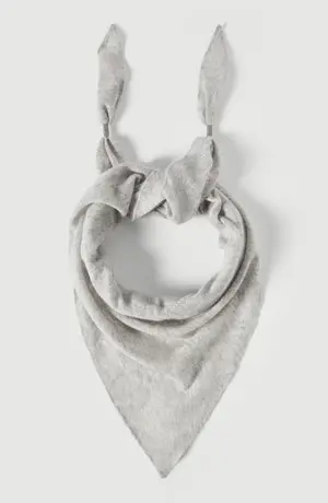 Brunello Cucinelli Cashmere Scarf With Shiny Details - Light Grey