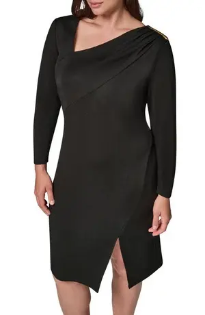 Donna Karan New York Asymmetric Neck Sheath Dress