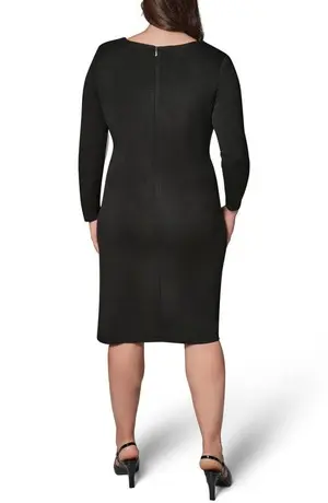 Donna Karan New York Asymmetrical Neckline Sheath Dress