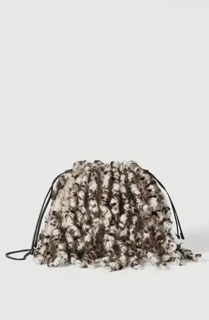 Brunello Cucinelli Pouch Bag With Twisted Embroidery And Precious Chain