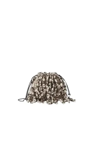 Brunello Cucinelli Pouch Bag With Twisted Embroidery And Precious Chain