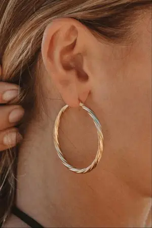 ATOLEA Bold Twisted Hoops