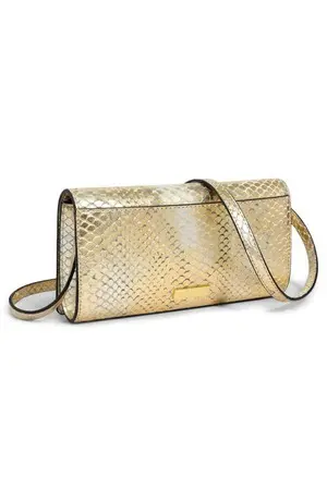 Alexis Bittar Serpent Side Handle Leather Clutch