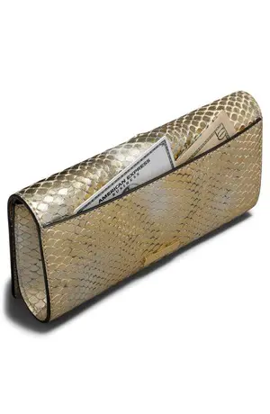 Alexis Bittar Serpent Side Handle Leather Clutch