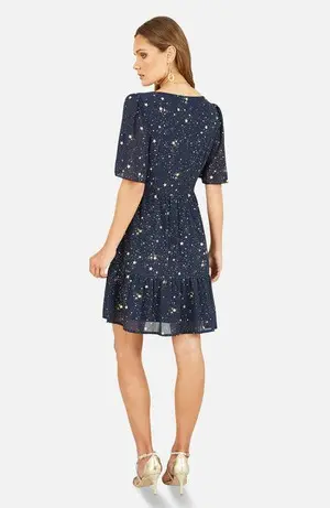 YUMI Star Print Skater Dress