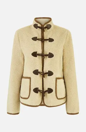 YUMI Tailored Borg Toggle Jacket