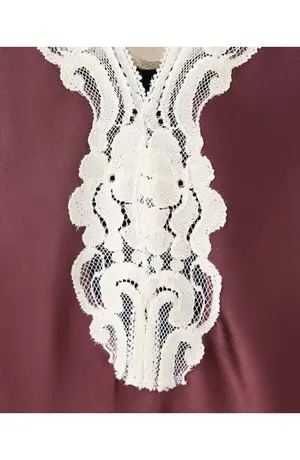 Mango Lace Trim Satin Slipdress