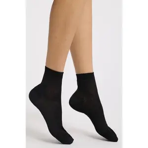 STEMS Rib Quarter Socks - Black