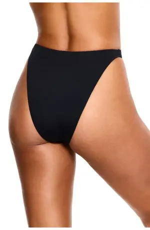 GOTTEX Solid High Waist High Leg Bikini Bottom Swimsuit
