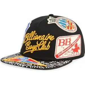 BILLIONAIRE BOYS CLUB Helmet Embroidered Snapback Cap - Black