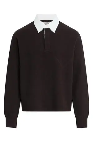 Hudson Jeans Long Sleeve Contrast Polo