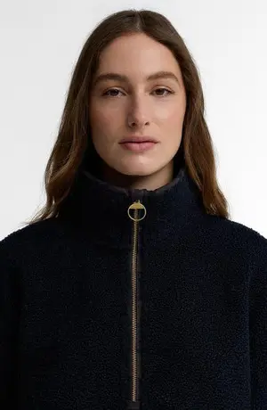 Barbour Merys Quarter Zip Fleece Pullover - Dark Navy