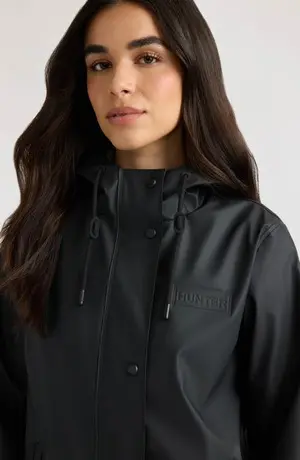 Hunter Dina Cropped Rubberized Rain Jacket