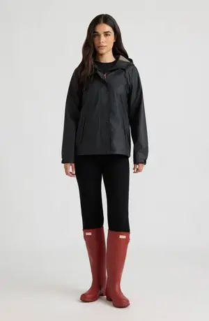 Hunter Dina Cropped Rubberized Rain Jacket