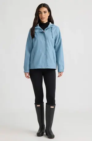 Hunter Dina Cropped Rubberized Rain Jacket