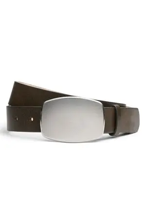 Rag & Bone Wyatt Leather Belt - Olive