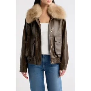 Love Token Amelia Faux Leather Jacket - Brown