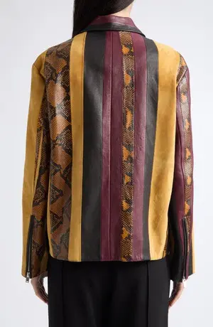 Proenza Schouler Sirine Leather Jacket - Gold Multi