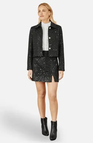 YUMI Boucle Sequin Jacket