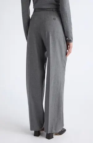 Max Mara Pleated Straight Leg Pants