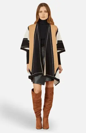 YUMI Color Block Cape