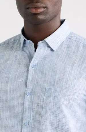 Johnston & Murphy Collin Jacquard Cotton Button-up Shirt