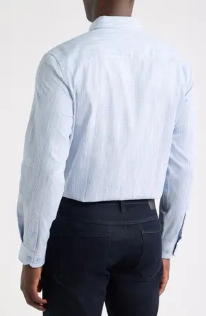 Johnston & Murphy Collin Jacquard Cotton Button-up Shirt