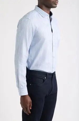 Johnston & Murphy Collin Jacquard Cotton Button-up Shirt