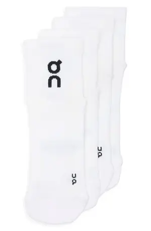 On Core Mid 2-pack Run Socks - White