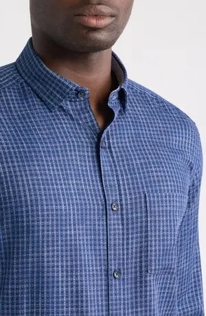Johnston & Murphy Collin Jacquard Cotton Button-up Shirt