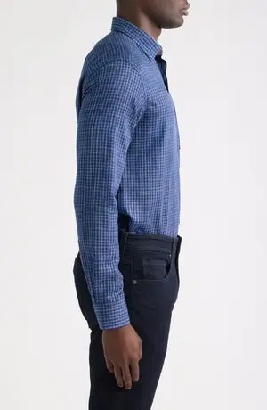 Johnston & Murphy Collin Jacquard Cotton Button-up Shirt