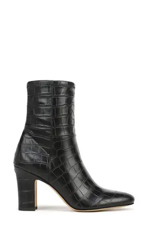 Franco Sarto Jael Croc Embossed Faux Leather Bootie