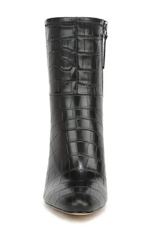 Franco Sarto Jael Croc Embossed Faux Leather Bootie