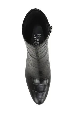 Franco Sarto Jael Croc Embossed Faux Leather Bootie