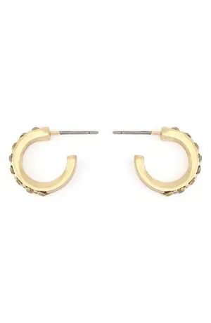 Kurt Geiger Stone Huggie Hoop Earrings - Topaz