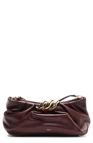 AREZZO Caitlyn Medium Leather Pouch - Fresh Ruby