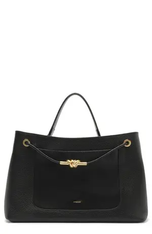 AREZZO Delphine Large Leather Shopper - Black