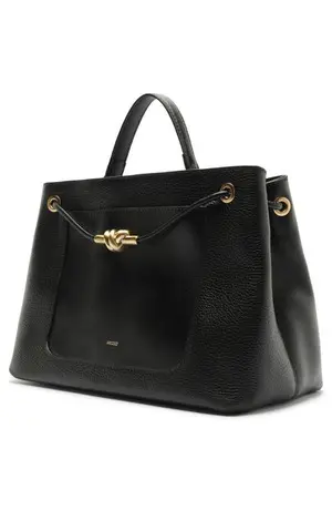AREZZO Delphine Large Leather Shopper - Black