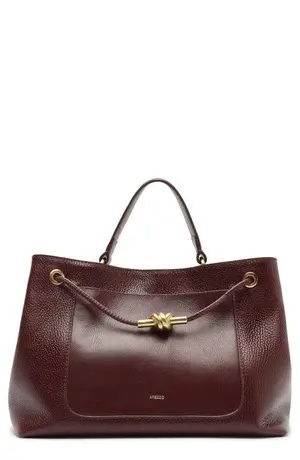 AREZZO Delphine Large Leather Shopper Fresh Ruby