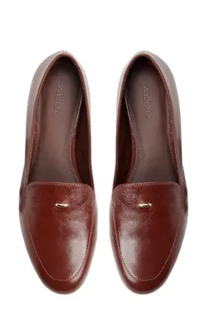 Aldo Daphia Leather Loafer - Medium Brown