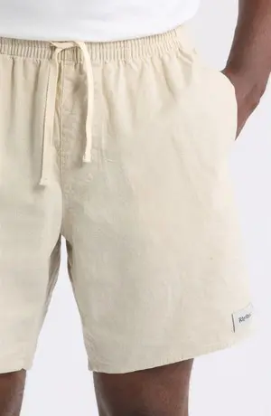 RHYTHM Linen & Cotton Jam Shorts - Sand