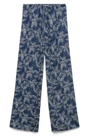 Mango Floral Drawstring Pants
