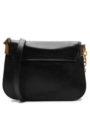 AREZZO Everly Small Leather Crossbody - Black