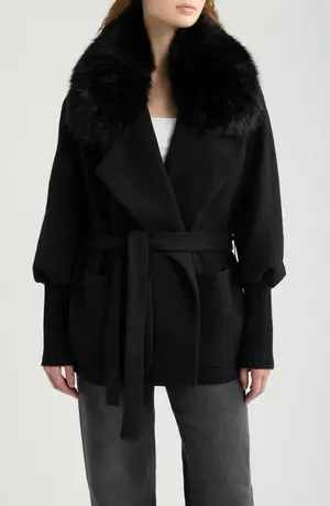 Love Token Halley Faux Fur Collar Jacket