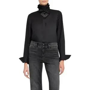 Kobi Halperin Rocco Ruffle Tie Neck Shirt