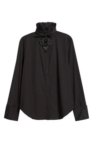 Kobi Halperin Rocco Ruffle Tie Neck Shirt