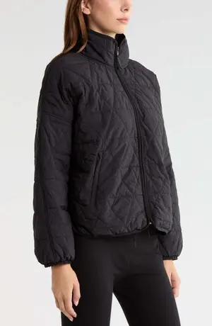Zella Quilted Packable Jacket - Black