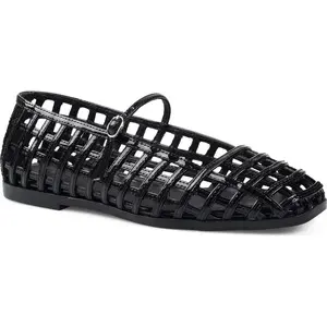 ZIGI Dawsen Mary Jane Flat Black Leather