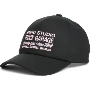 SANTO STUDIO Tow Truck Snapback Baseball Cap - Black