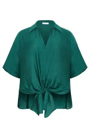 City Chic Rosie Tie Front Shirt